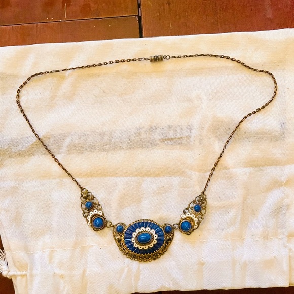 Max Neiger | Jewelry | Vintage Max Neiger Czech Glass Blue And White ...